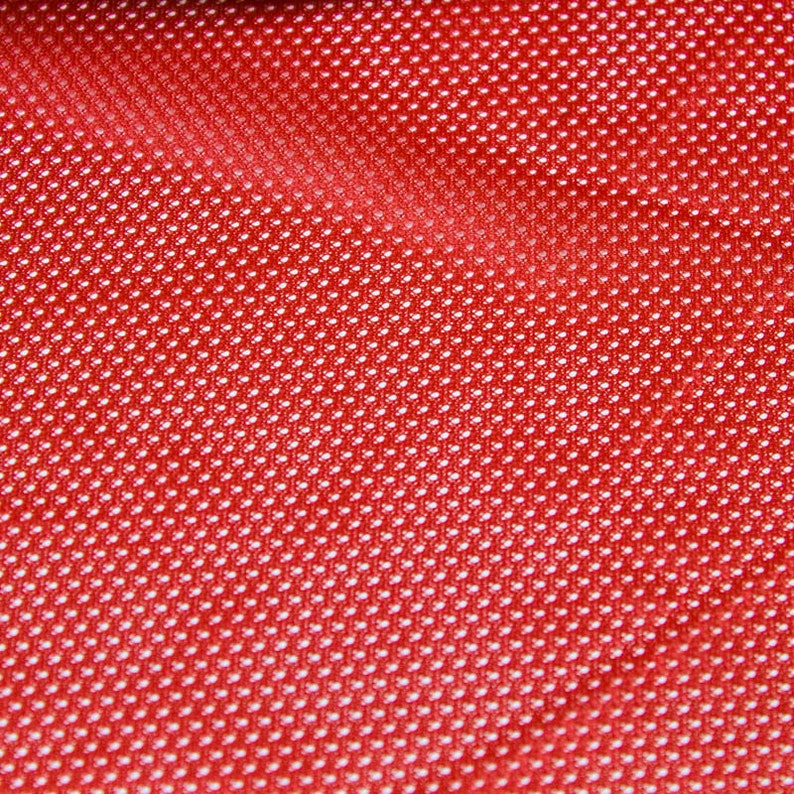 Red Micro Mesh Knit Fabric by the Yard Football Fabric | Etsy