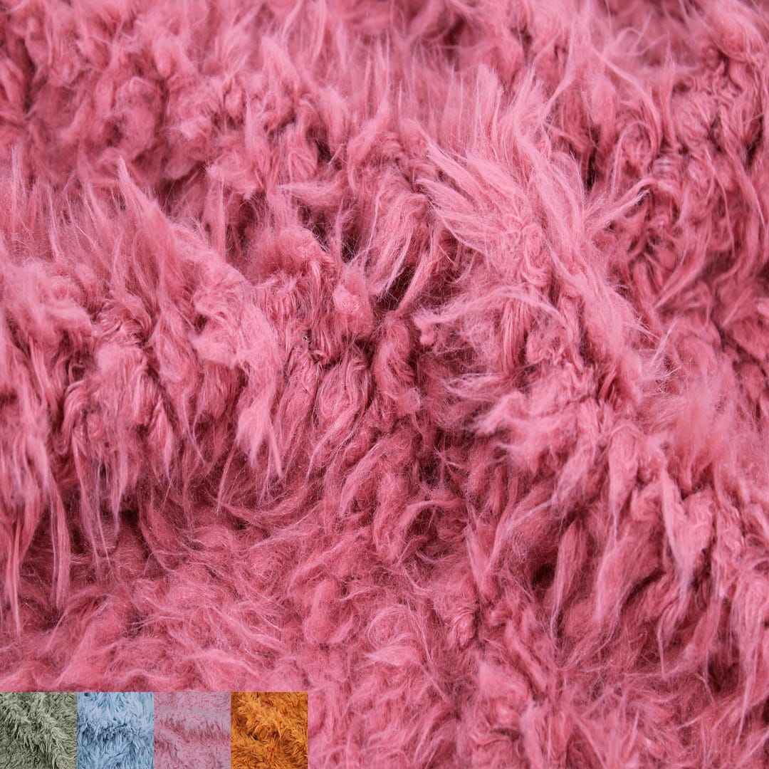 Flokati Curly Faux Fur Cuddly Fabric by the Yard - Short Pile for ...