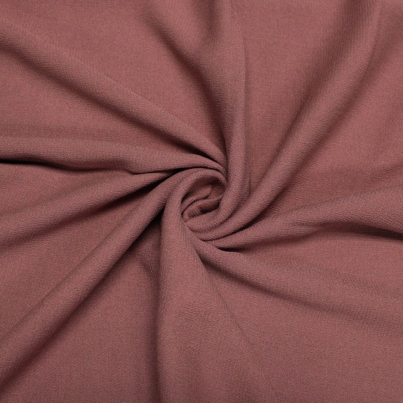 Mauve Deep Solid Rayon Crepe Fabric by the Yard 1 Yard Style - Etsy