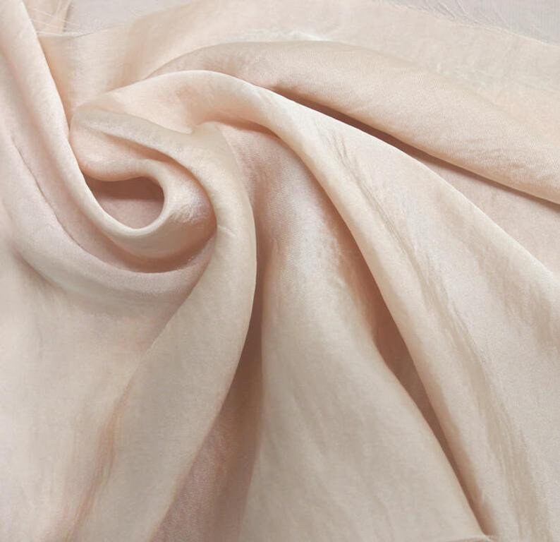 Satin Chiffon Fabric by the Yard Wedding Chiffon Dress - Etsy