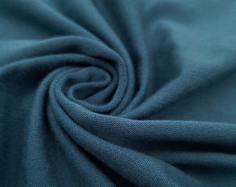 Blue Rain Chambray Rayon Jersey Spandex Knit Fabric by the Yard 1 Yard ...