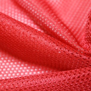 Red Micro Mesh Knit Fabric by the Yard, Football Fabric, Soccer Fabric ...