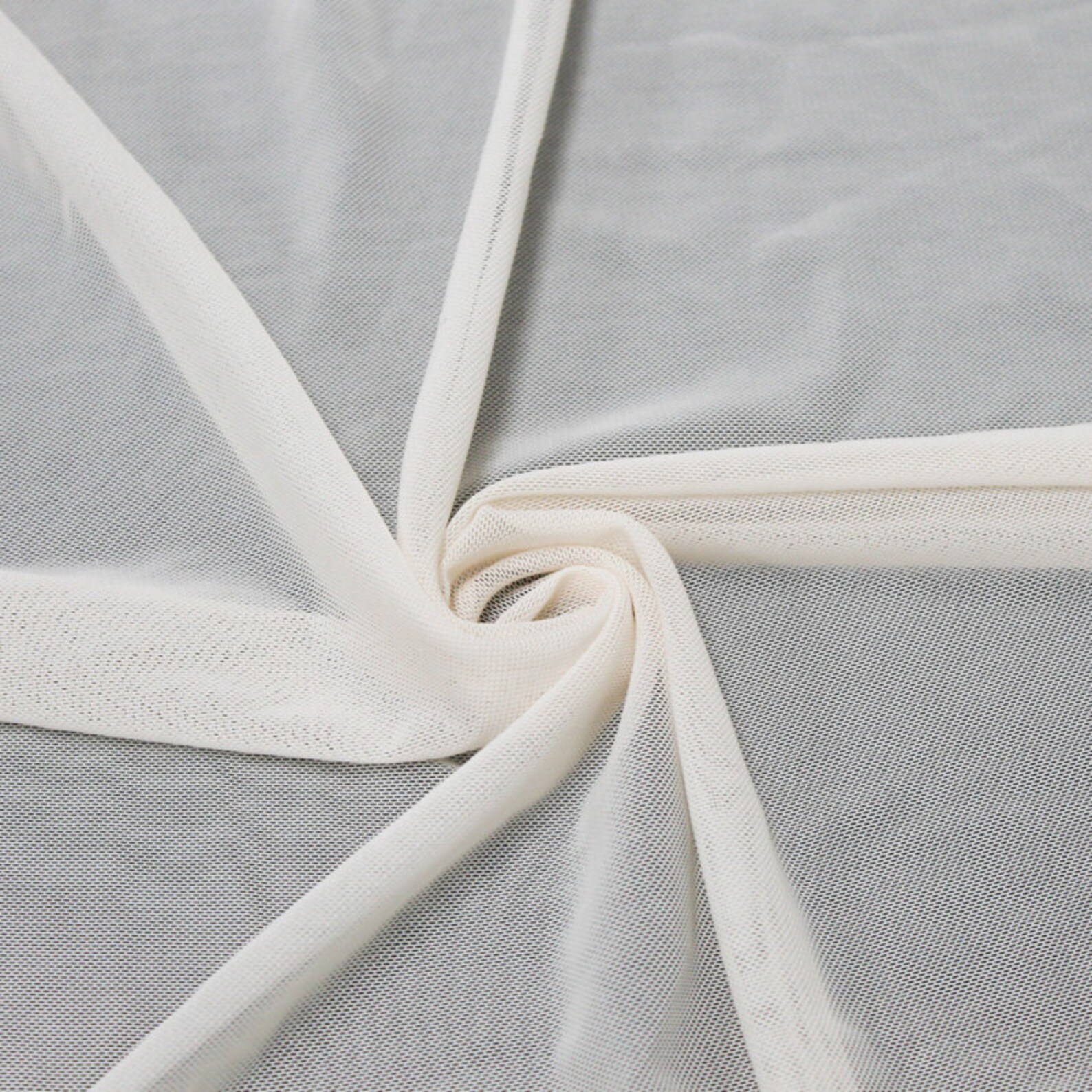 Off White Stretch Power Mesh Fabric by the Yard Soft Sheer - Etsy
