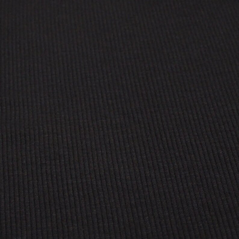Black 2x1 Rib Knit Stretch Fabric by the Yard Style 752 - Etsy