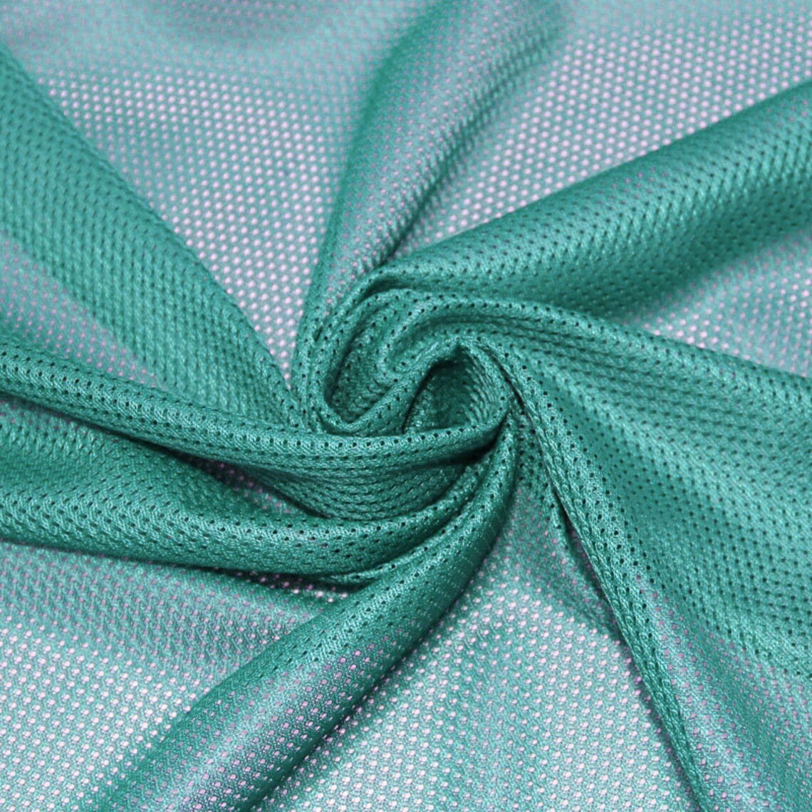 Teal Micro Mesh Knit Fabric by the Yard Football Fabric | Etsy