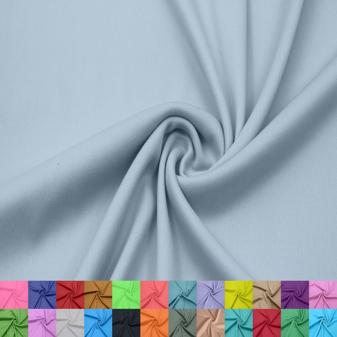58/60" Wide Baby Blue Interlock Lining Fabric 1 Yard for Party ...
