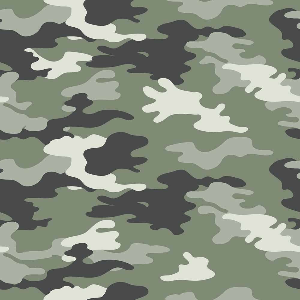 Army Green Charcoal Camouflage Pattern Printed on Poly Rayon | Etsy