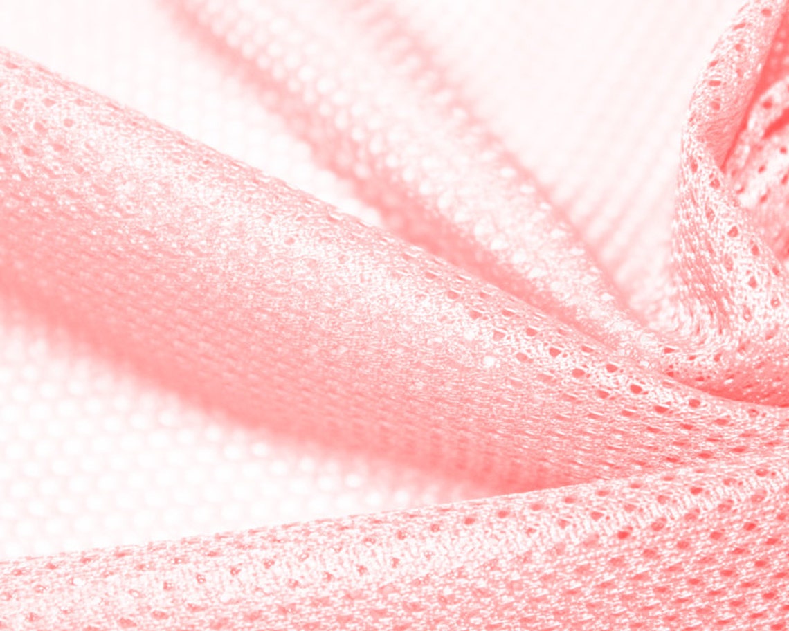 Pink Micro Mesh Knit Fabric, Breathable Jersey, 100% Polyester - Etsy