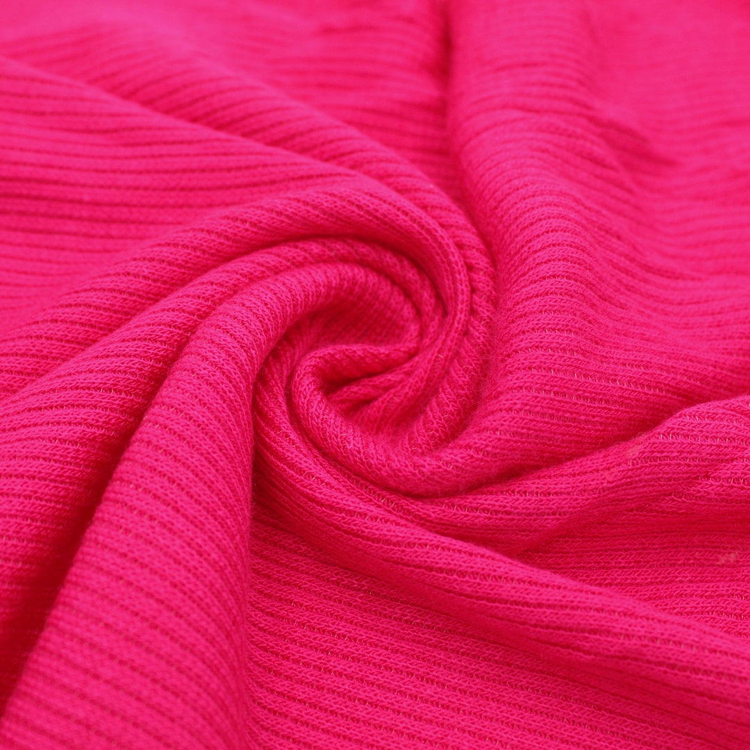 Hot Pink Solid Thermal Knit Fabric Clothings DIY Projects and - Etsy
