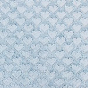 Baby Blue Heart Cuddle Minky Fabric by the Yard for Costume - Etsy