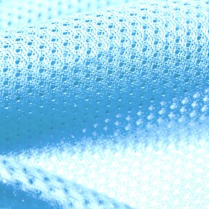 Sky Blue Micro Mesh Knit Fabric by the Yard, Football Fabric, Soccer ...