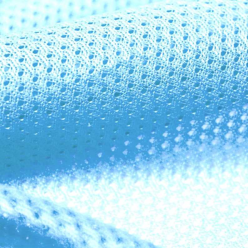 Sky Blue Micro Mesh Knit Fabric by the Yard Football Fabric - Etsy