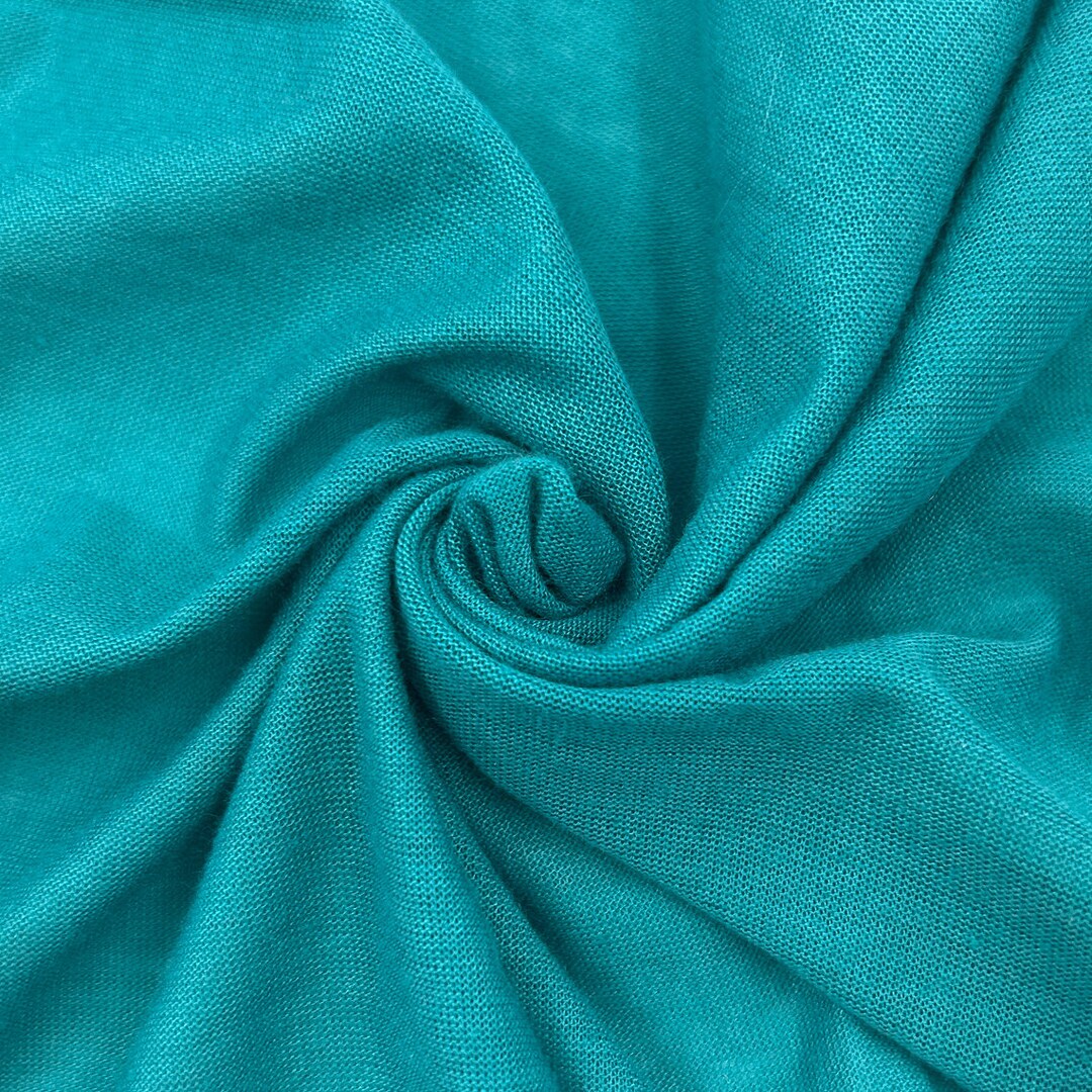 Jade Poly Rayon Non-spandex Solid Classic Light Weight Knit Fabric by ...
