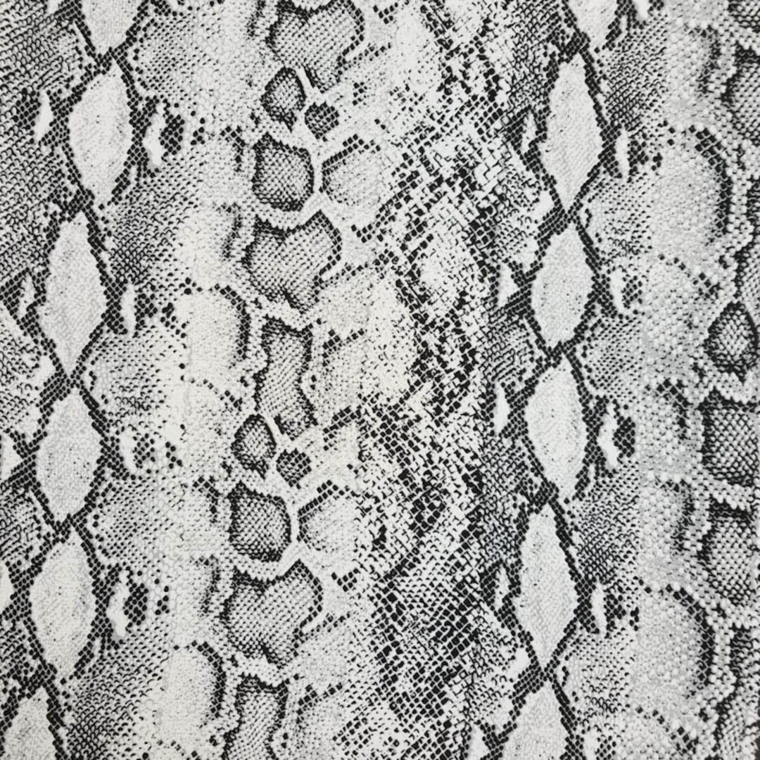 Off White Grey Snake Skin Print Hi-multi Chiffon Fabric by the Yard ...