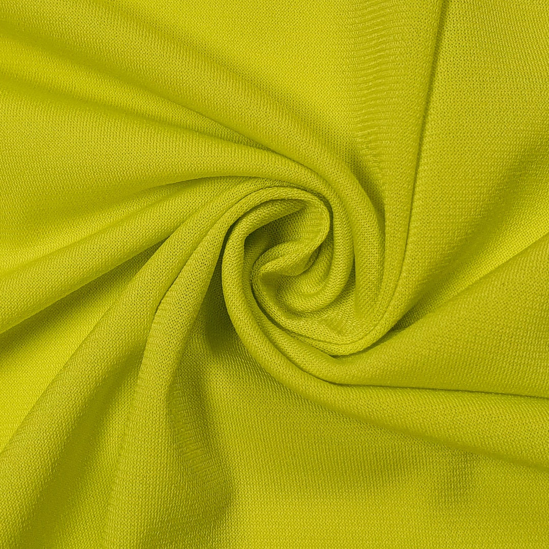 58/60 Green Chartreuse Neon ITY Stretch Jersey Knit Fabric, ITY Stretch ...