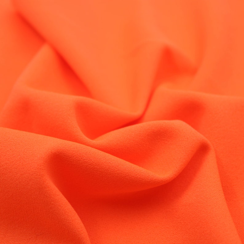 Orange Neon Scuba Crepe Techno Knit Fabric by the Yard-Style | Etsy Orange Neon Scuba Crepe Techno Knit Fabric by the Yard-Style | Etsy