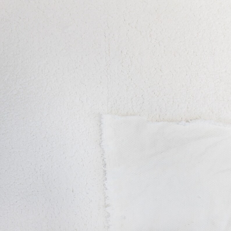 White Sherpa Fur Fabric by the yard for costume throws home | Etsy