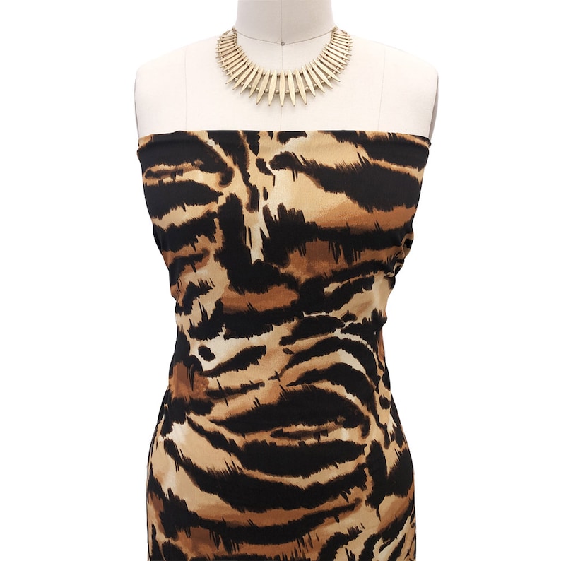 Golden Ochre With Dark Choco Animal Skin Printed Poly Moroccan | Etsy