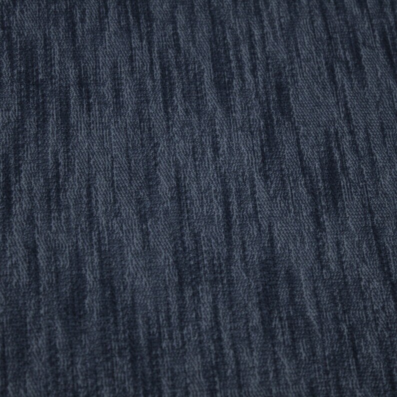 Navy French Terry Loop Rayon Poly Slub Fleece Fabric for Tops - Etsy