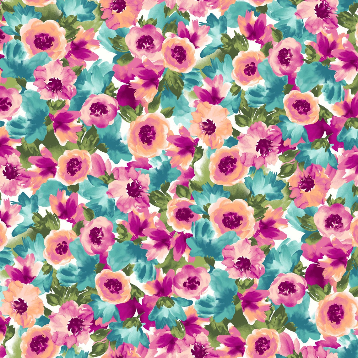 Offwhite Cantaloupe Floral Pattern Printed Wool Dobby Hi Multi - Etsy