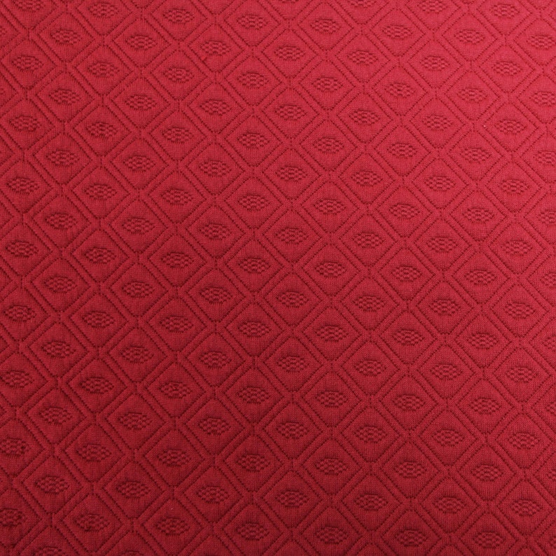 Red Jacquard Knit Stretch Fabric Style 469 | Etsy