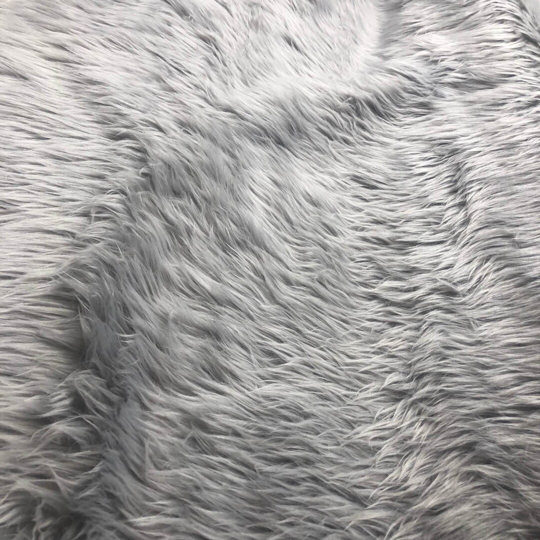 Silver Wide Luxury Shag-fur Fabric by the Yard Style 5002 - Etsy