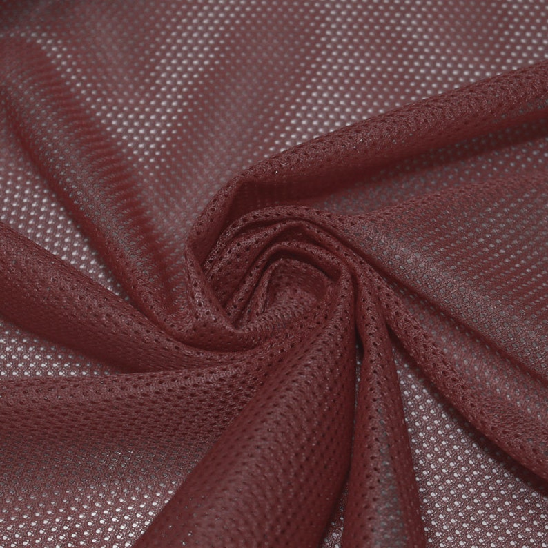 Burgundy Micro Mesh Knit Fabric by the Yard Football Fabric - Etsy