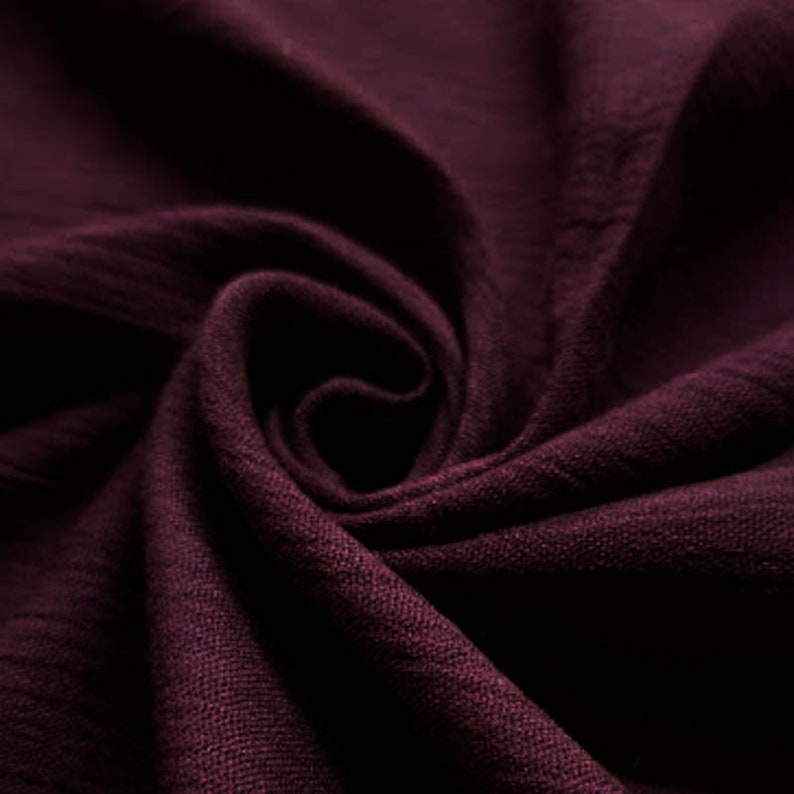 Burgundy Rayon Crepon Fabric Dress Tops Home Decor and DIY | Etsy