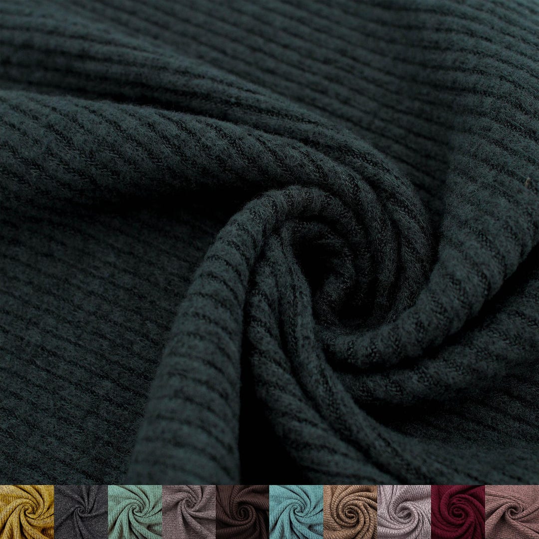 60" Wide Rayon Poly Spandex 2x2 Hacci Rib Brushed Knit Fabric by the ...