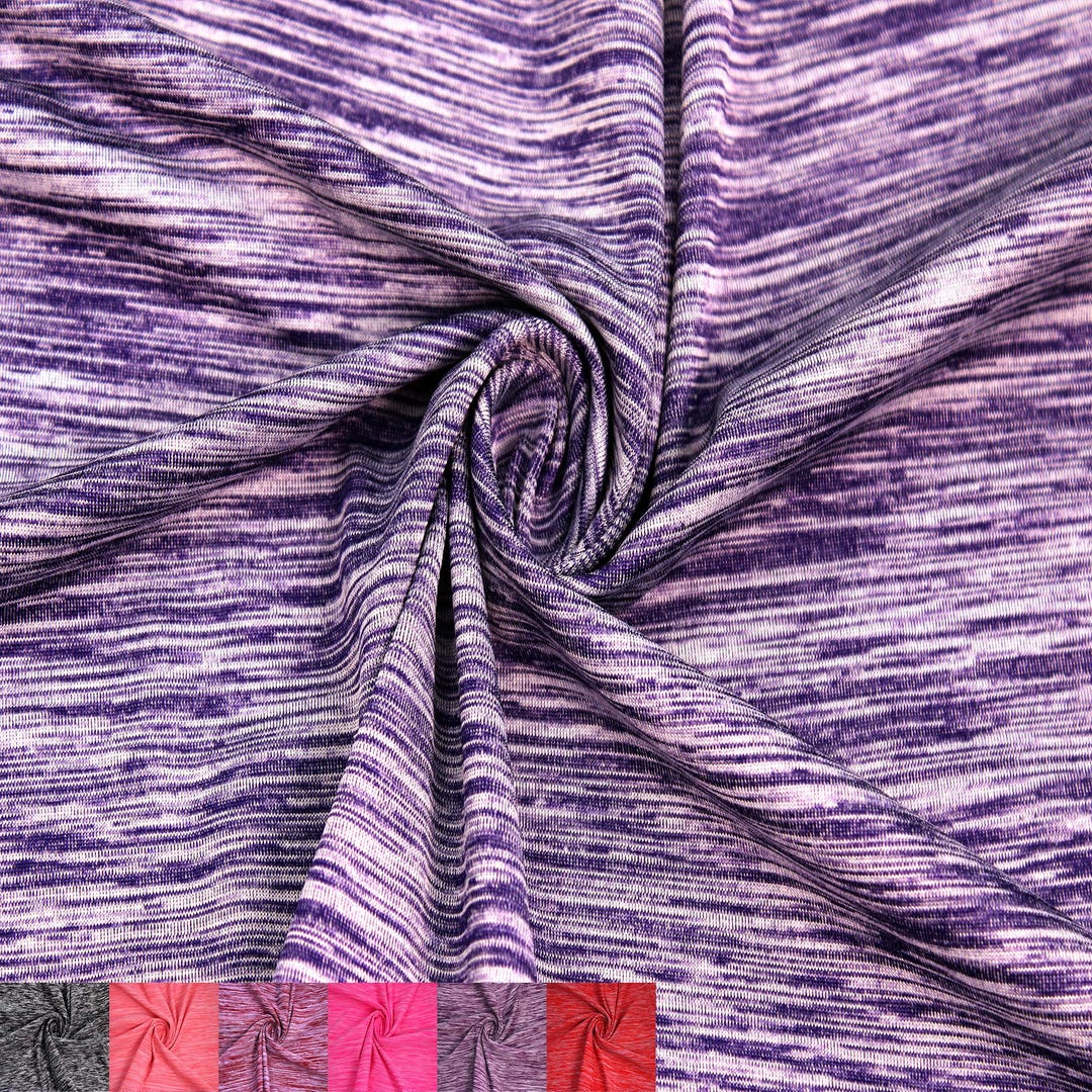 60" Wide Space Dye Knit Fabric, Sold by the Yard – Medium Weight 210 ...