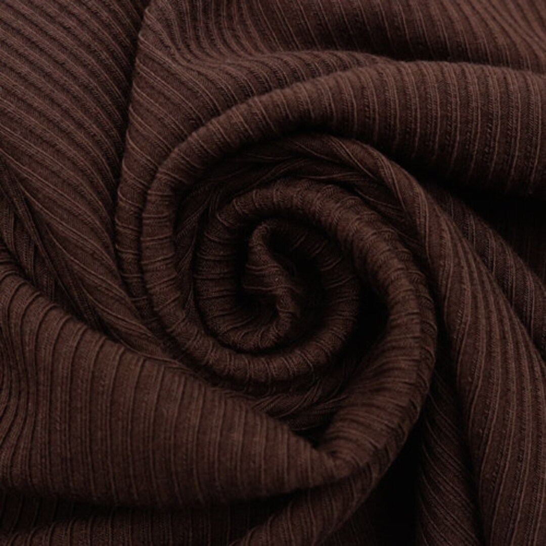 Chocolate Solid 4x2 Rib Knit Fabric by the Yard - Style 774 - Etsy