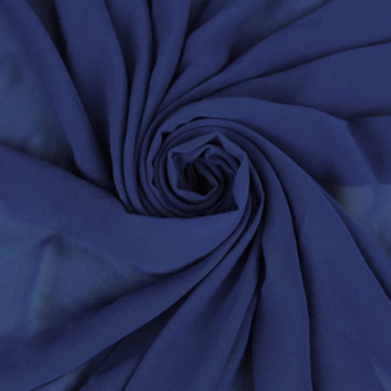 Royal Blue Wool Dobby Chiffon Fabric by the Yard Style 502 | Etsy