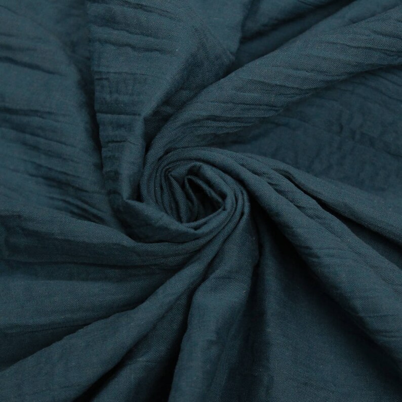 Teal 52'' Pleated Poly Cotton Voile Fabric by the Yard - Style 3264 - Etsy