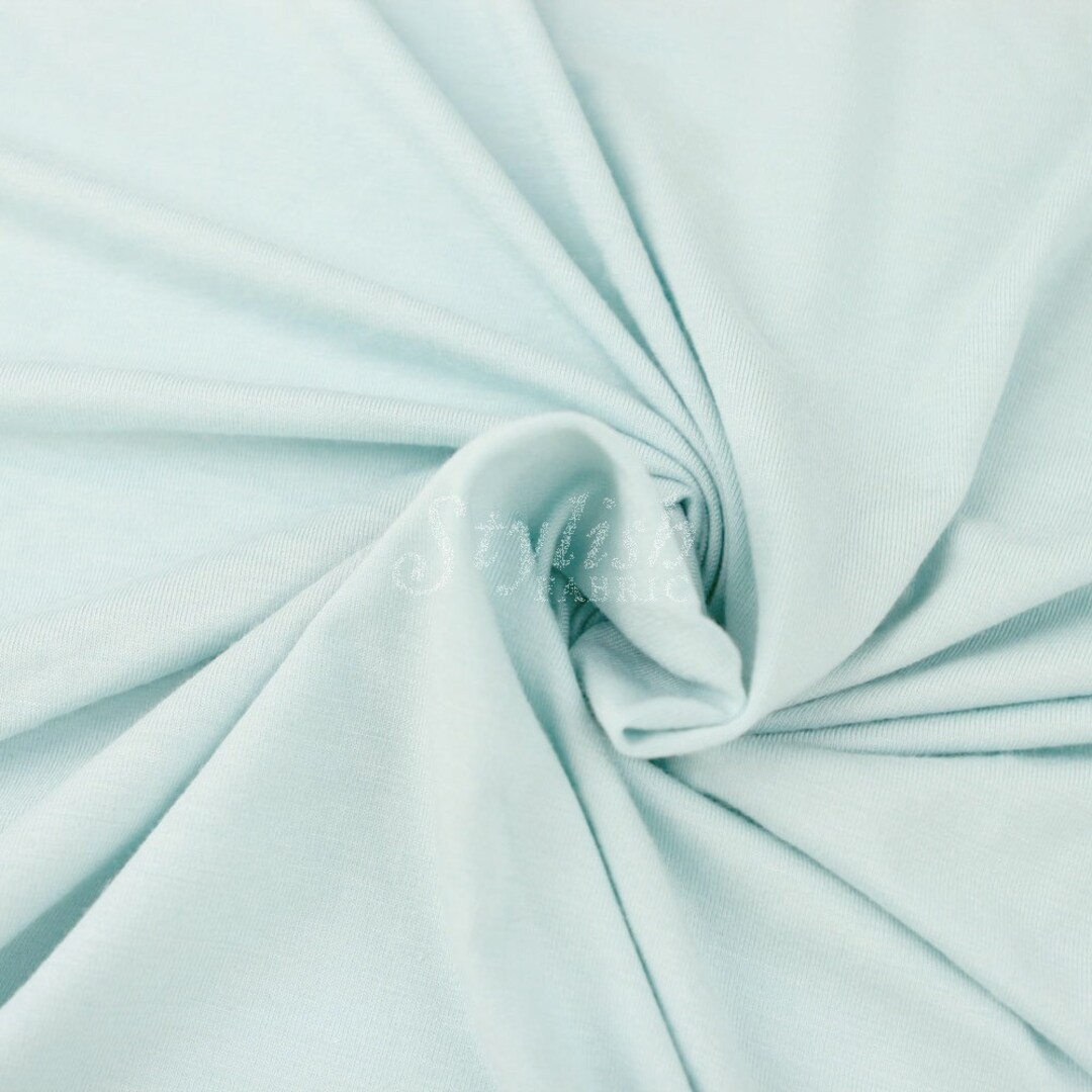 Blue Spa Heavyweight Rayon Jersey Spandex Knit Fabric by the Yard 1 ...