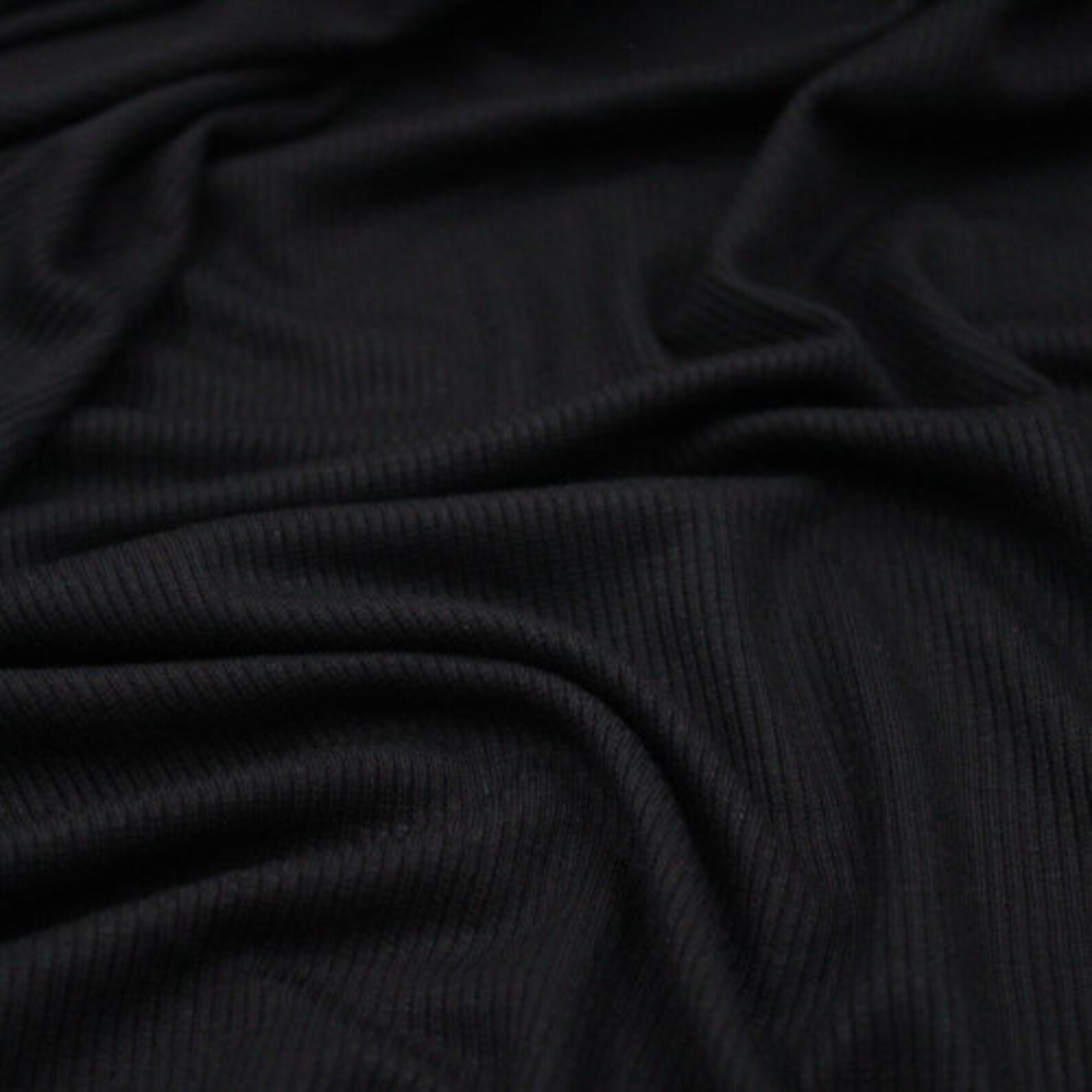 Black 2x1 Rib Knit Stretch Fabric by the Yard Style 752 - Etsy