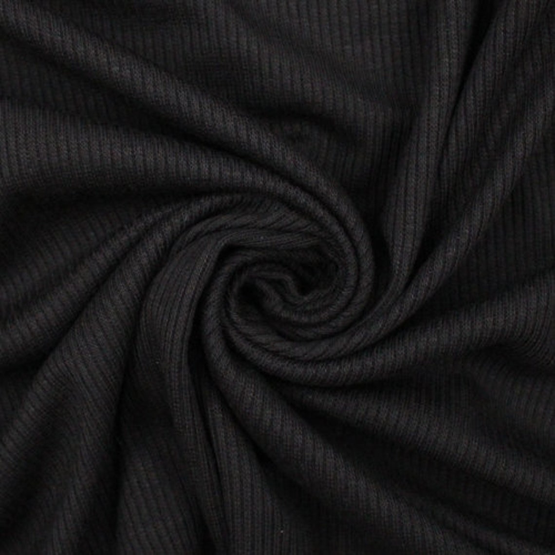 Black 2x1 Rib Knit Stretch Fabric by the Yard Style 752 - Etsy