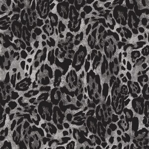 Stone Black Coffee Leopard Skin on Poly Spandex Power Max - Etsy