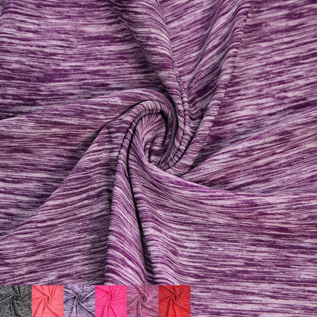 60" Wide Space Dye Knit Fabric, Sold by the Yard – Medium Weight 210 ...