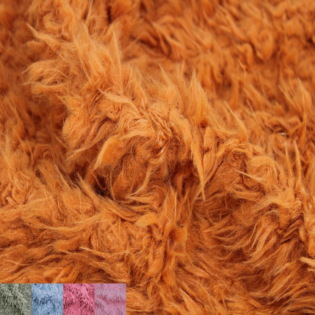 Flokati Curly Faux Fur Cuddly Fabric by the Yard - Short Pile for ...