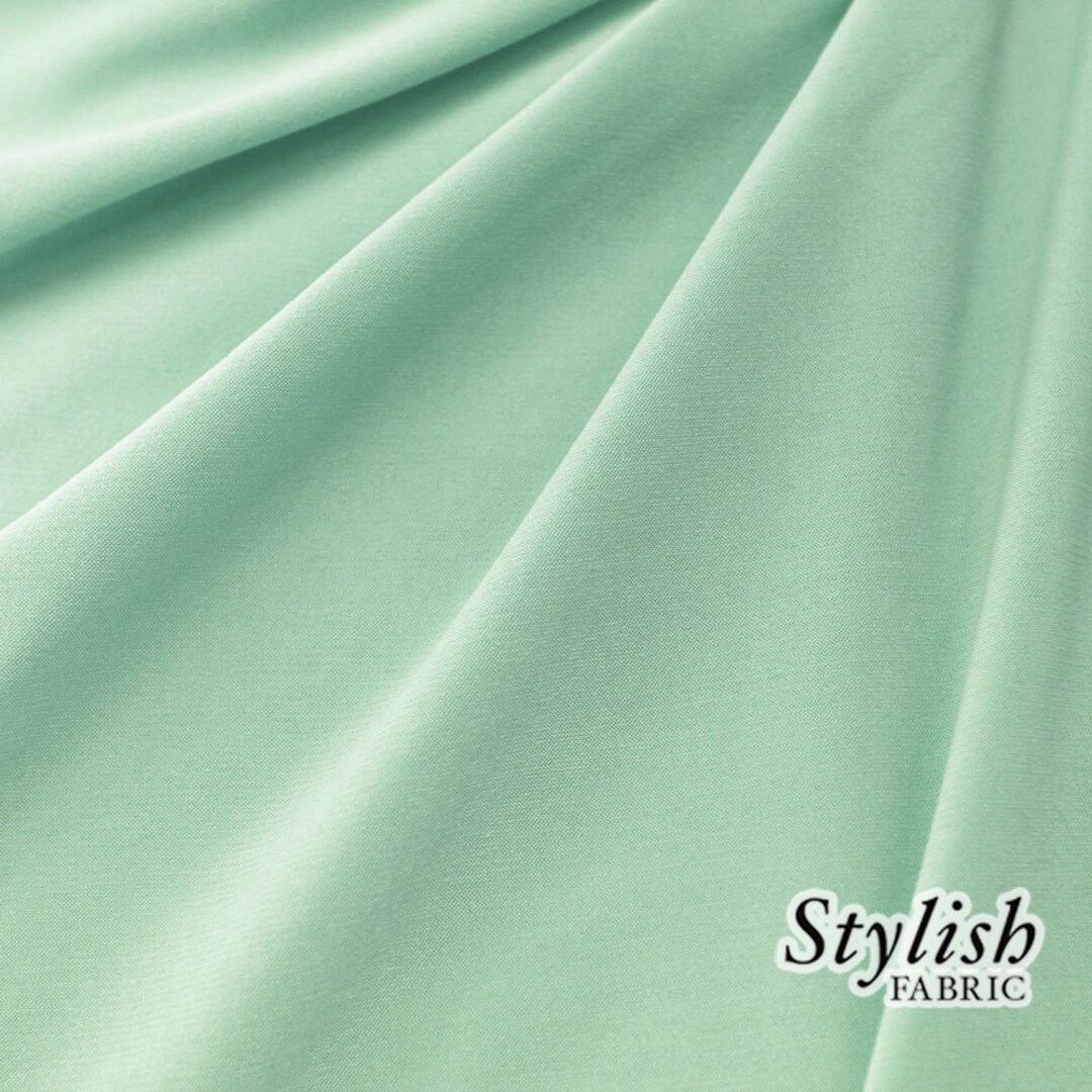 58/60 Green Mint ITY Stretch Jersey Knit Fabric, ITY Stretch Jersey ...