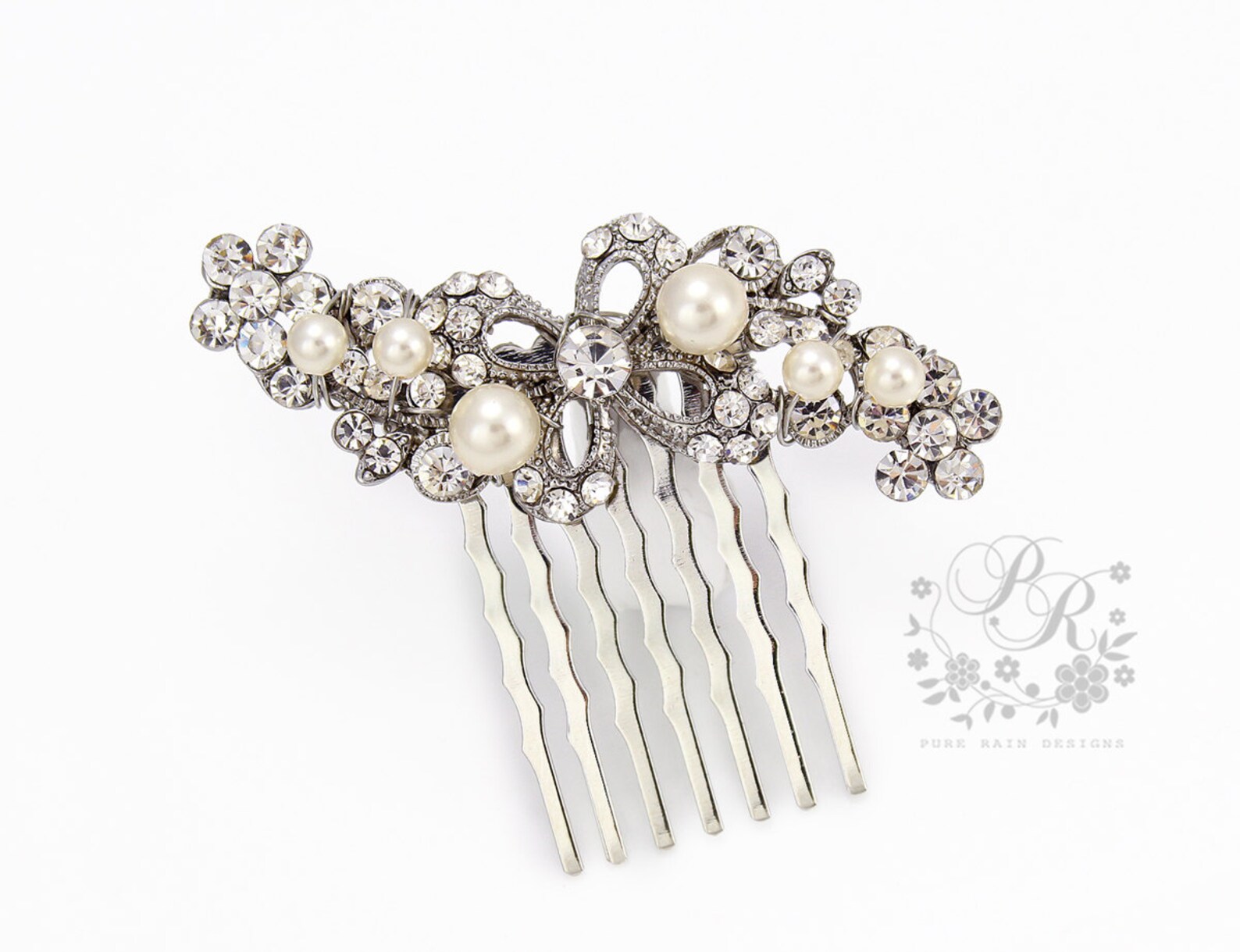 Wedding Hair Comb Swarovski Pearl Rhinestone Bridal Hair Comb - Etsy