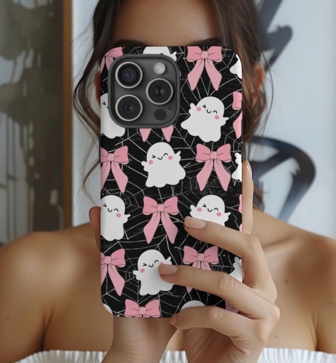 Cute Ghost Phone Case Halloween Coquette Phone Case iPhone 15 iPhone 14 ...