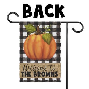 Fall Garden Flag Custom Yard Flag Personalized Garden Flag Pumpkin ...