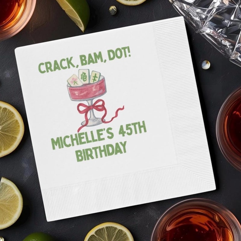 Mahjong Custom Napkin - Etsy