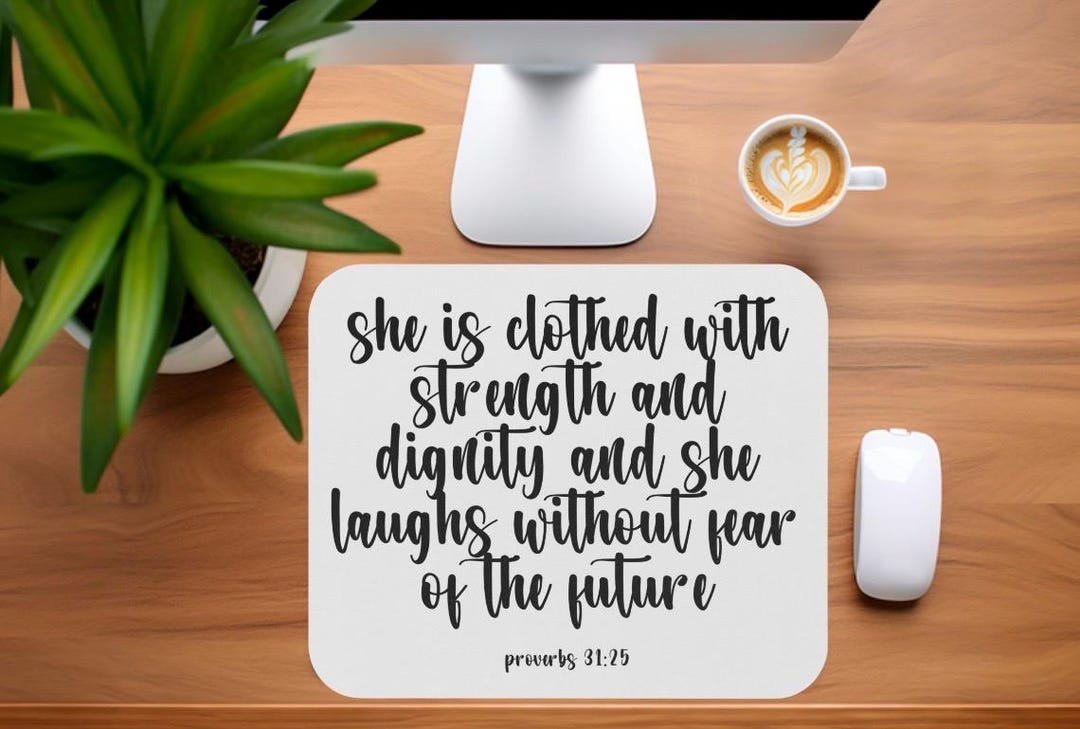 Custom Bible Verse Mouse Pad Christian Desk Accessory Inspirational ...