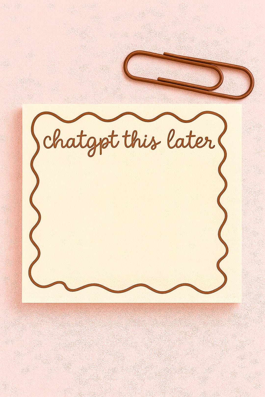 Beige “chatgpt This Later” Sticky Notes – Neutral Aesthetic Notepad ...