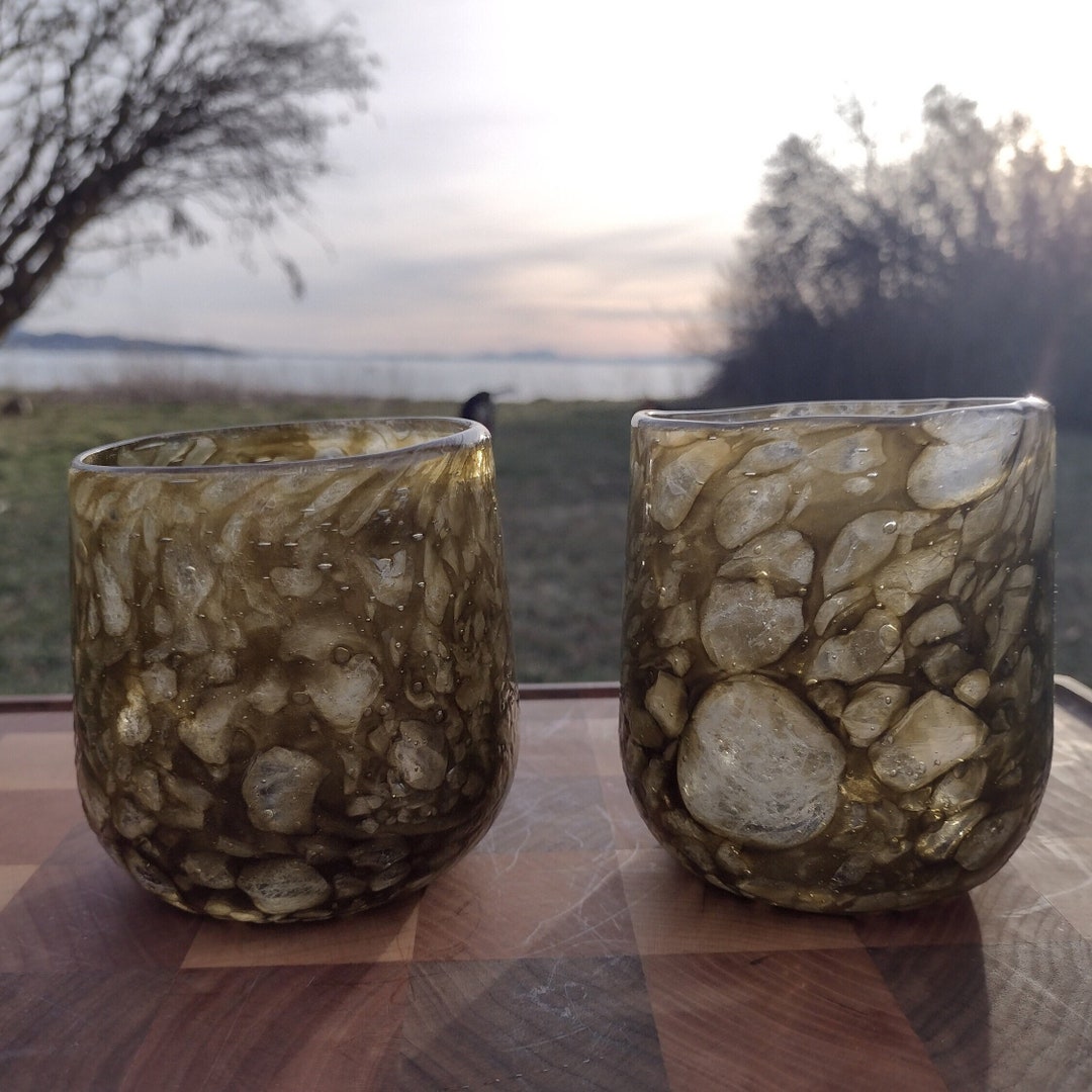 Blown Glass Cups-alligator-handmade-hand Crafted-unique-one-of-a-kind ...
