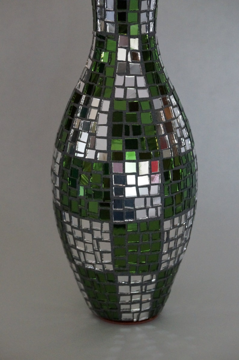 Checkered Mirrored Mosaic Bowling Pin - Etsy