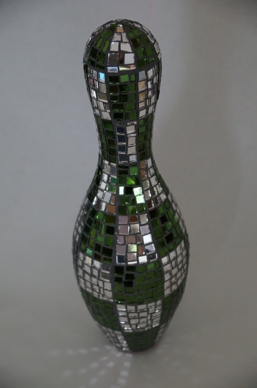 Checkered Mirrored Mosaic Bowling Pin - Etsy
