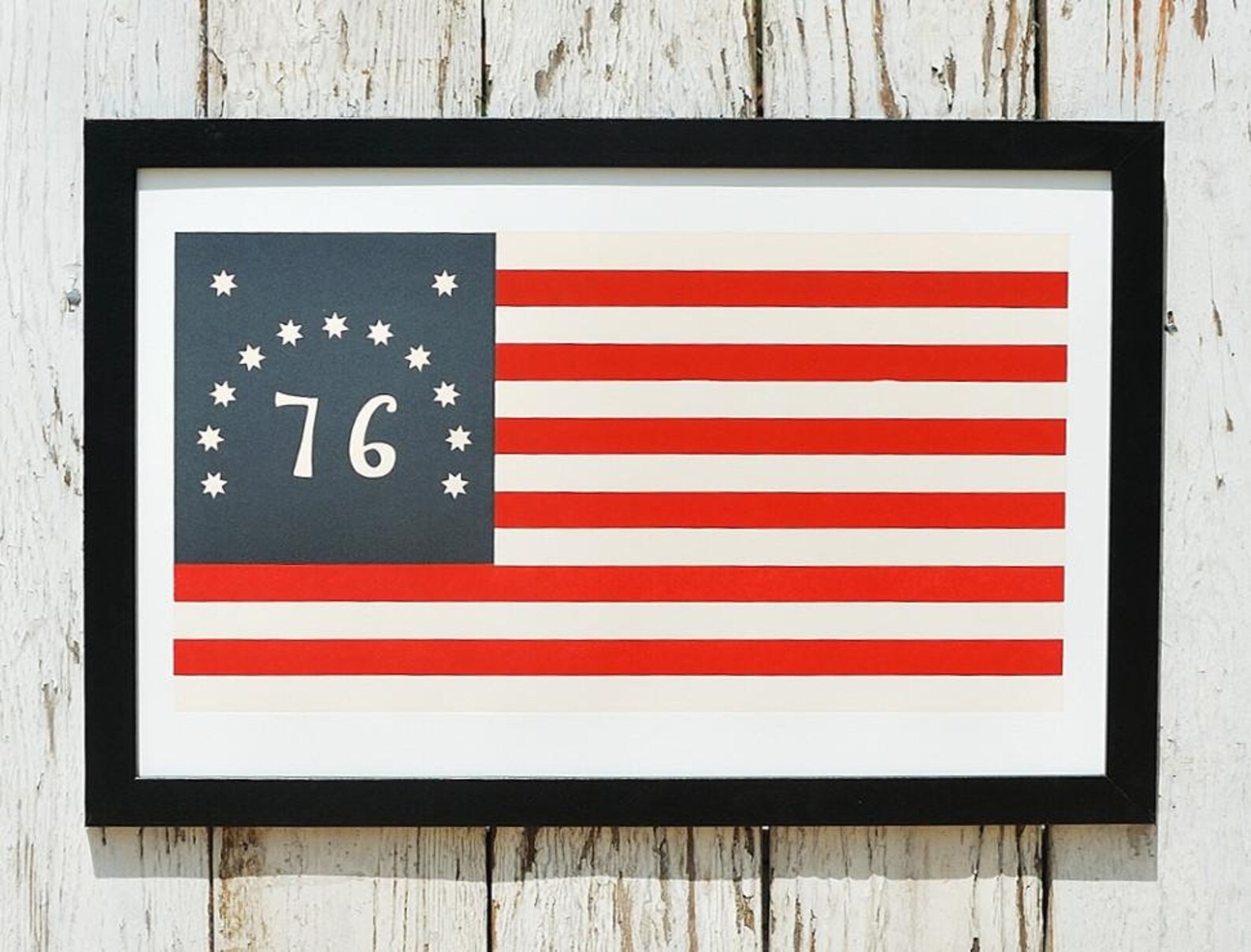 Bennington Flag Letterpress Poster - Etsy